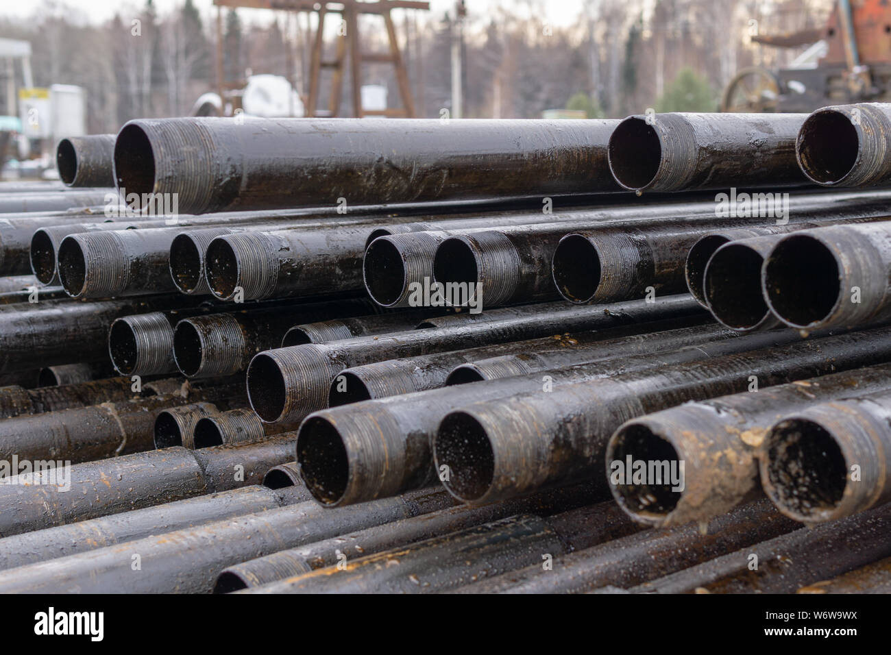 Offshore Industry oil and gas production petroleum pipeline. Downhole ...