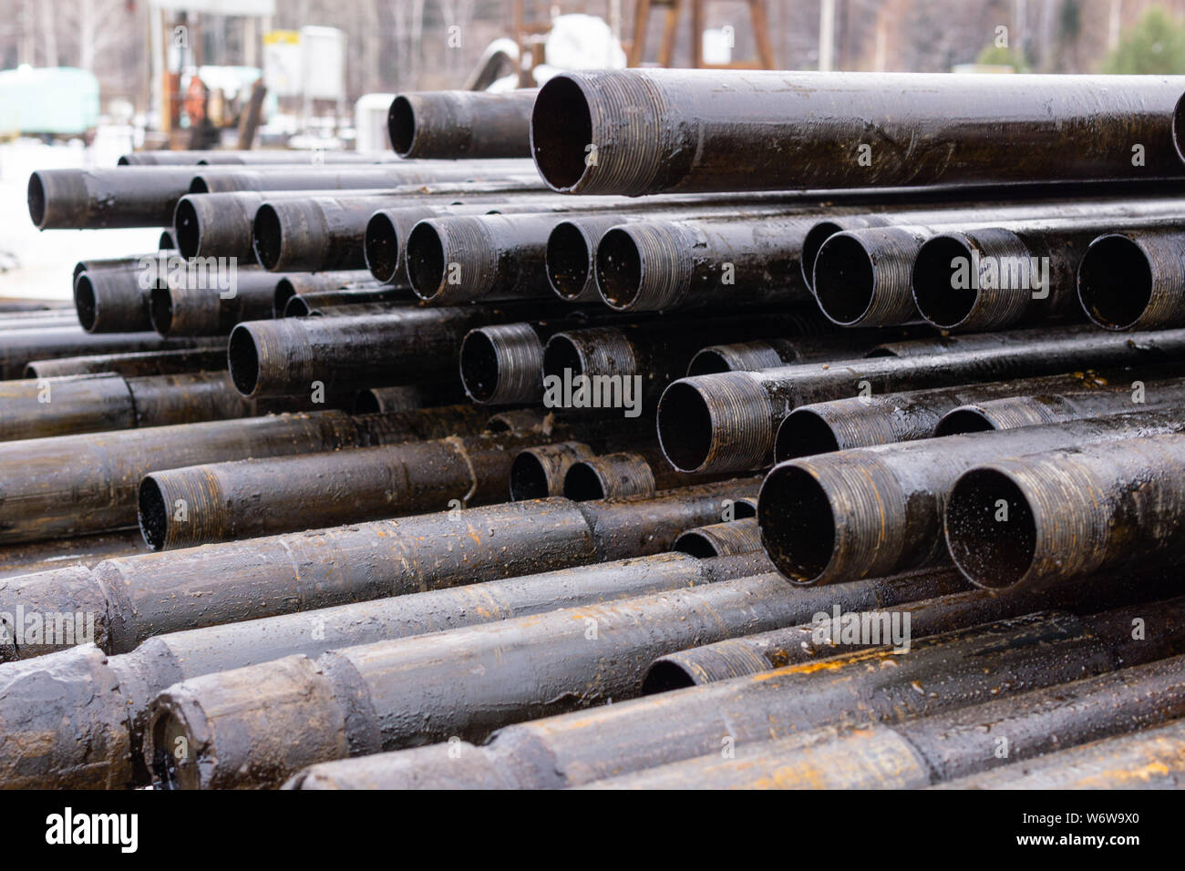 Offshore Industry oil and gas production petroleum pipeline. Downhole ...