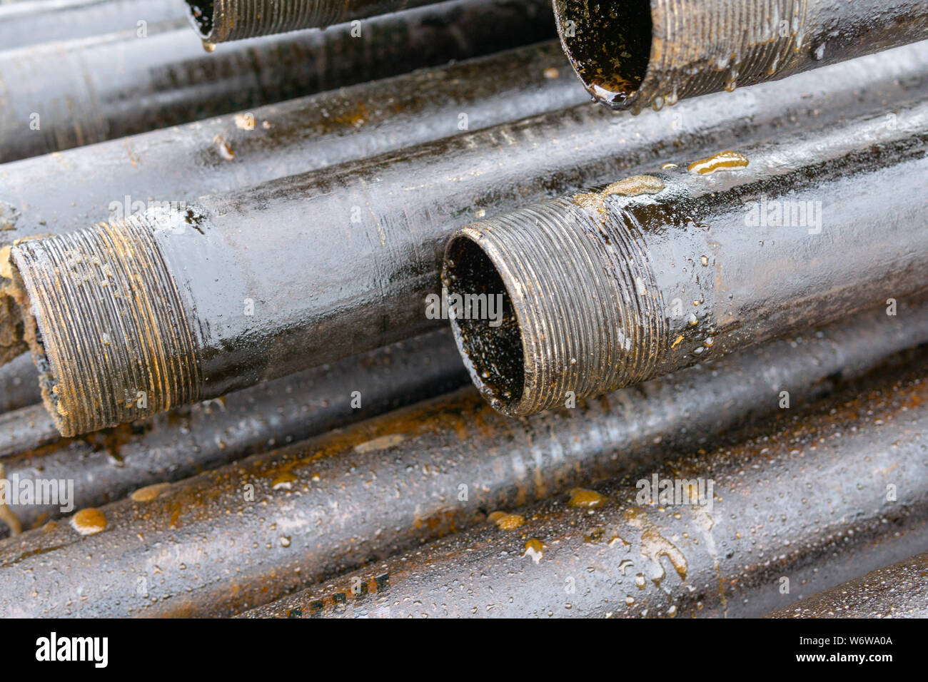 Offshore Industry oil and gas production petroleum pipeline. Downhole ...