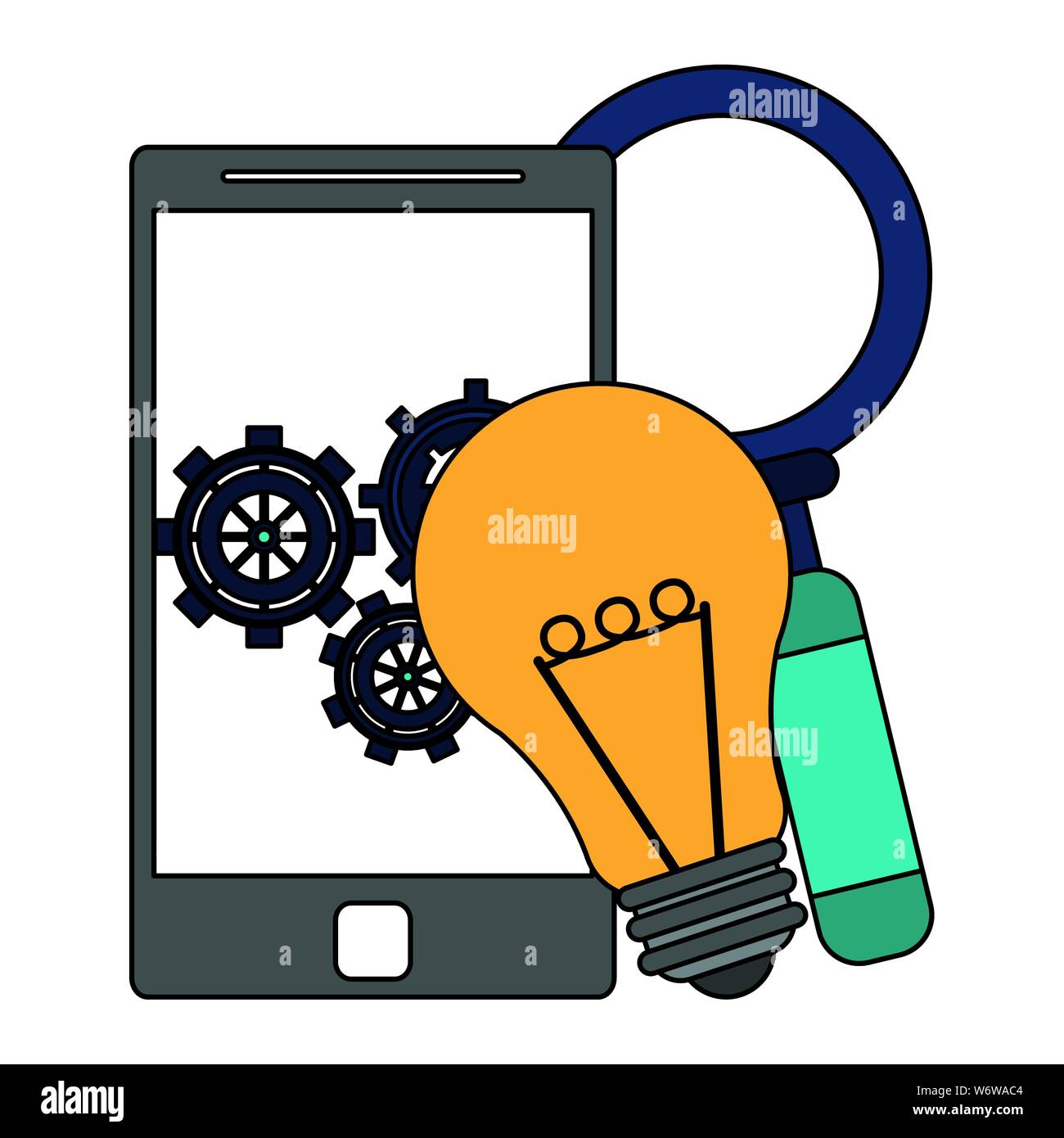 technology digital modern hardware cartoon Stock Vector Image & Art - Alamy