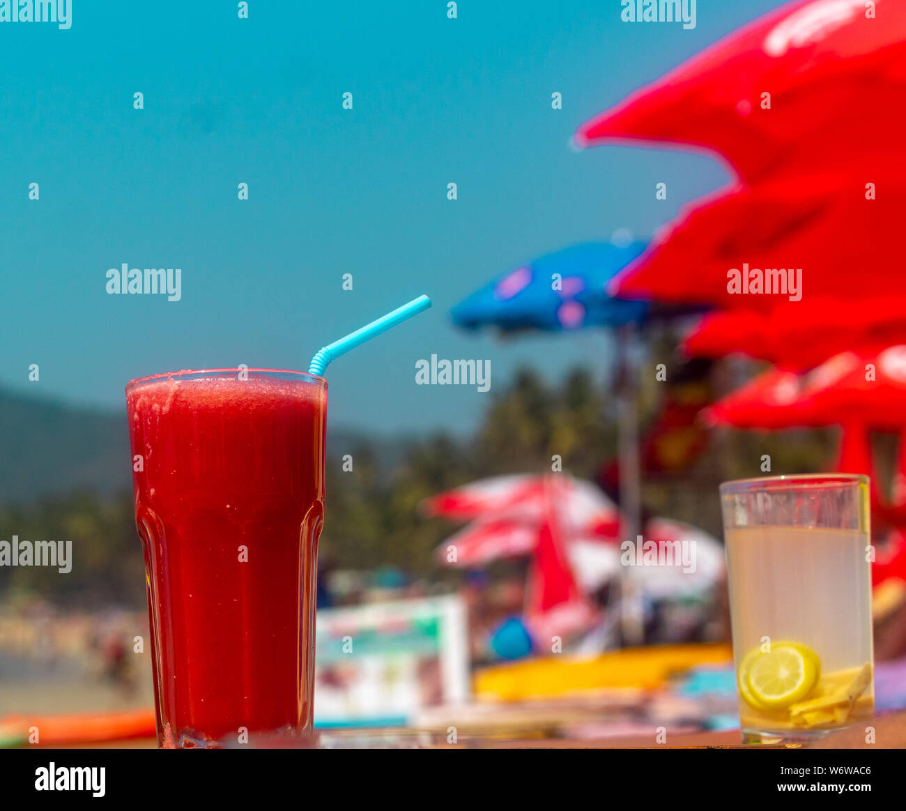 Strawberry drink mocktail smoothie at Olive Bar and Kitchen, Goa India ...