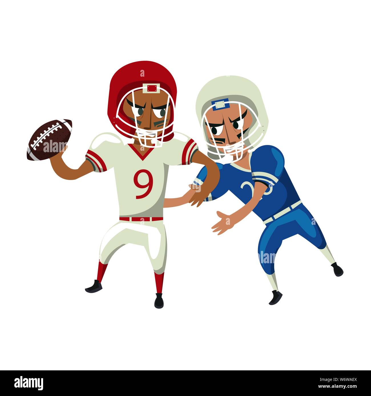 american football sport game cartoon Stock Vector Image & Art - Alamy