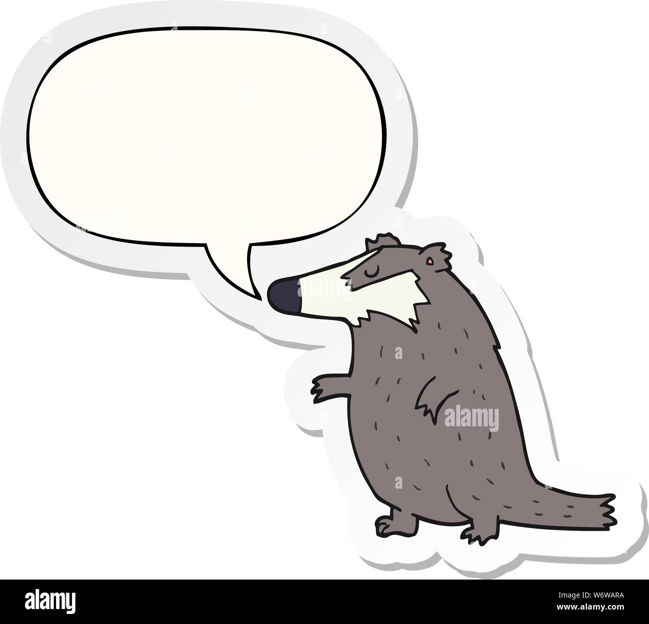 Cute cartoon badger illustration on Cut Out Stock Images & Pictures - Alamy