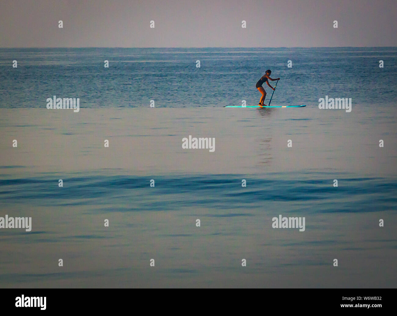 paddle board in the sea in front of a beach.Goa India Stock Photo - Alamy
