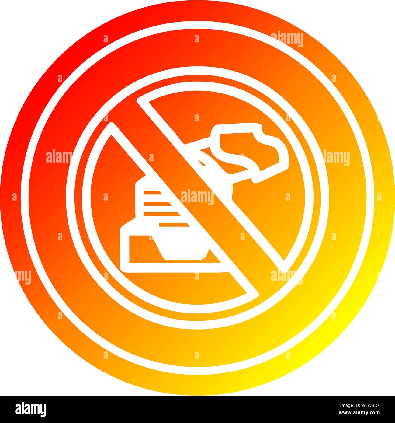 paperless office circular icon with warm gradient finish Stock Vector ...