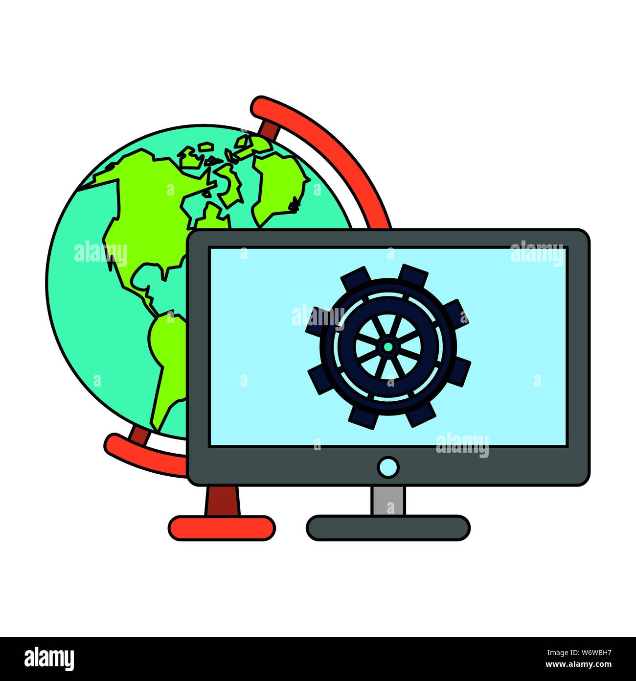 technology digital modern hardware cartoon Stock Vector Image & Art - Alamy