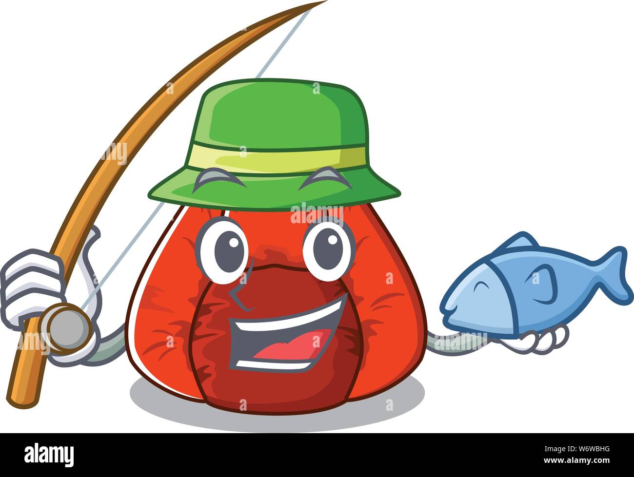 Fishing cartoon bean bag chair in yard Stock Vector Image & Art - Alamy