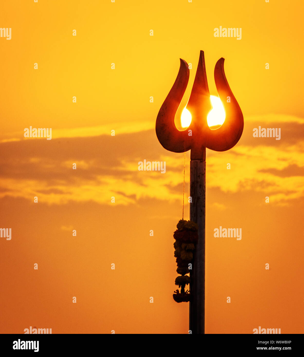 Greeting card background with trishula for Maha Shivratri, a Hindu ...