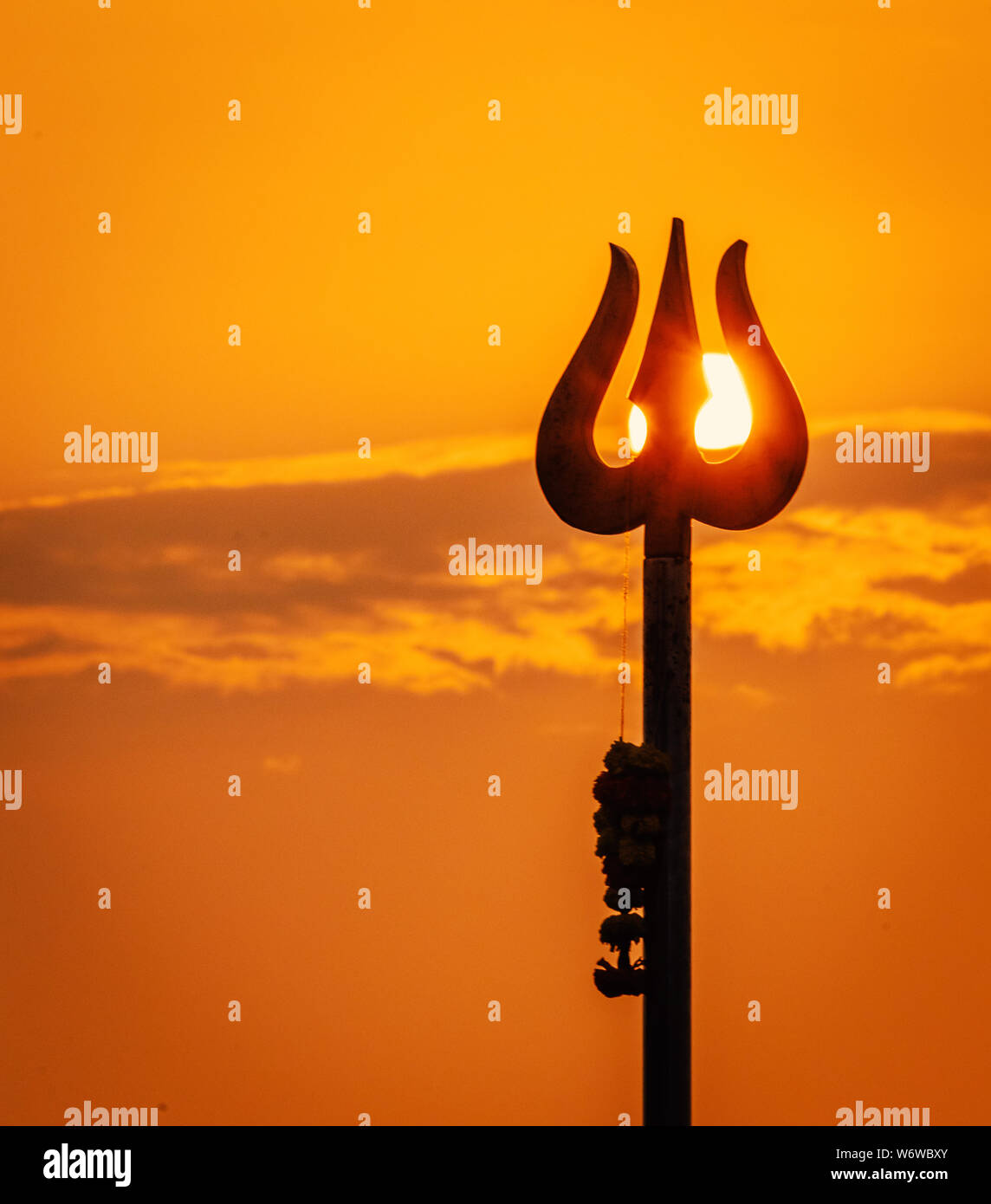 Greeting card background with trishula for Maha Shivratri, a Hindu ...