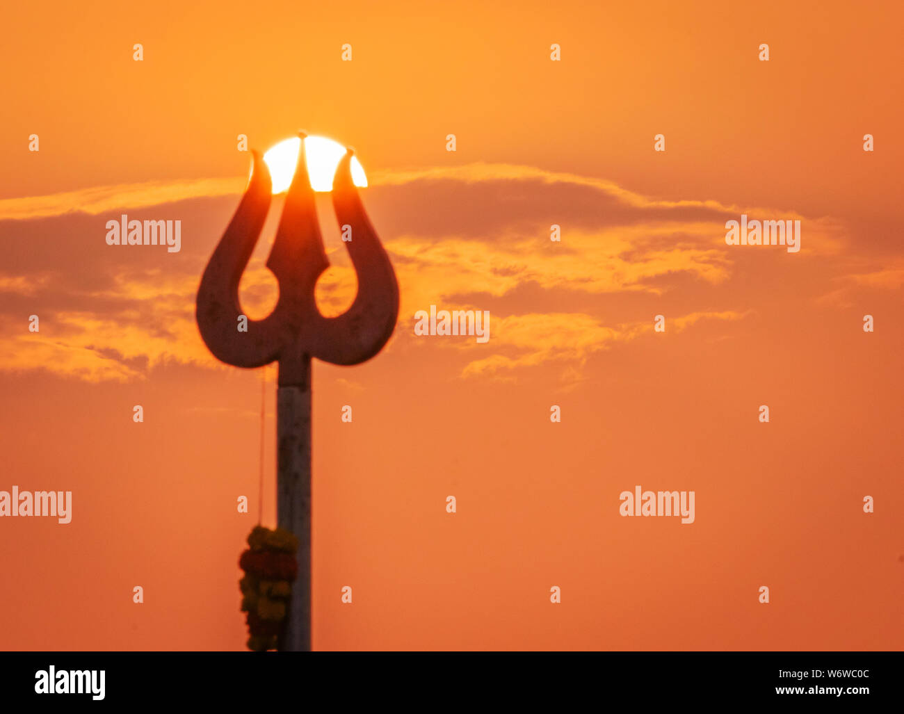 Greeting card background with trishula for Maha Shivratri, a Hindu ...