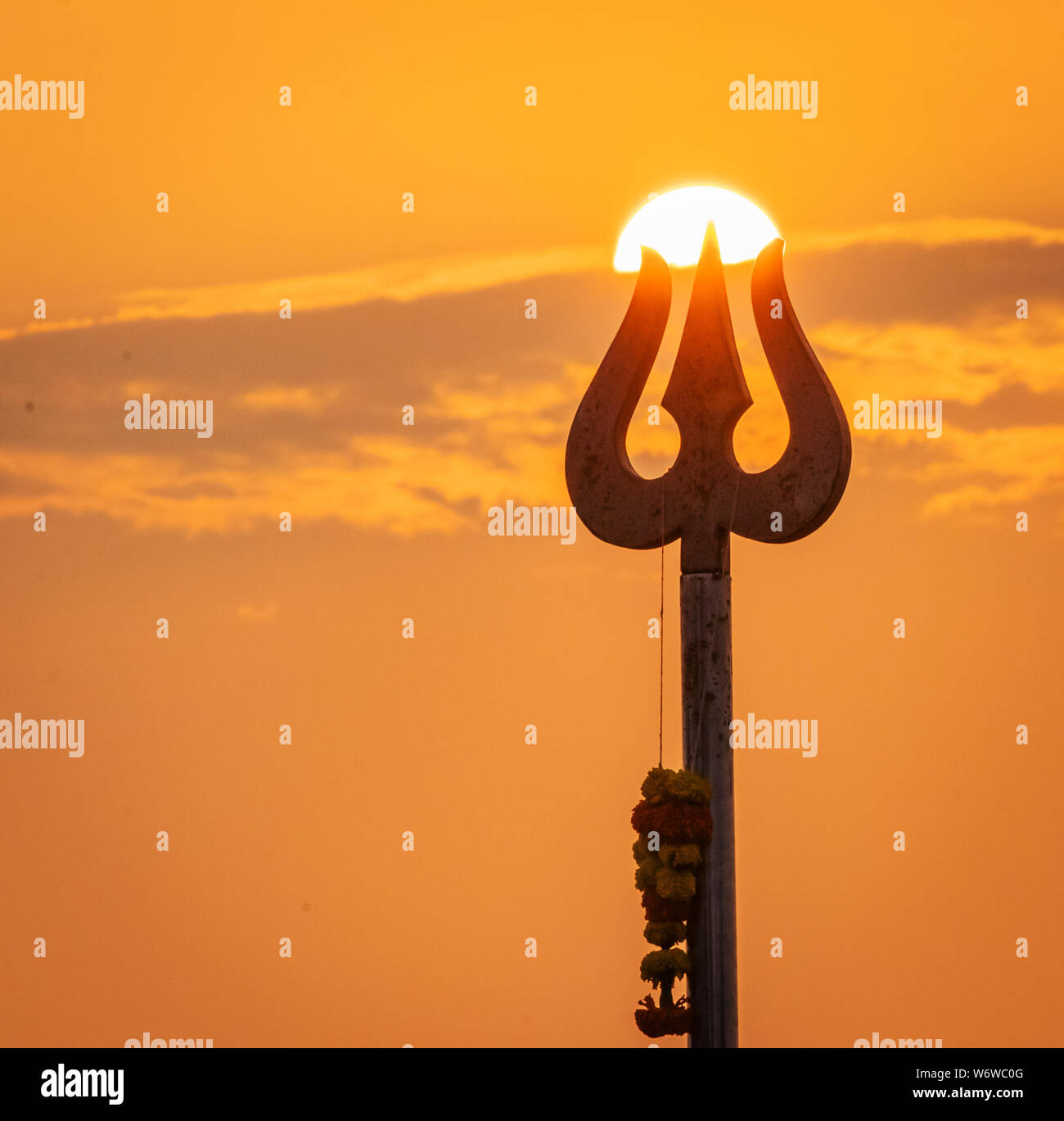 Greeting card background with trishula for Maha Shivratri, a Hindu ...