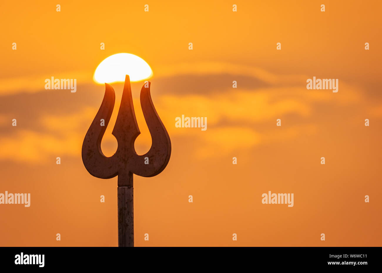 Greeting card background with trishula for Maha Shivratri, a Hindu ...