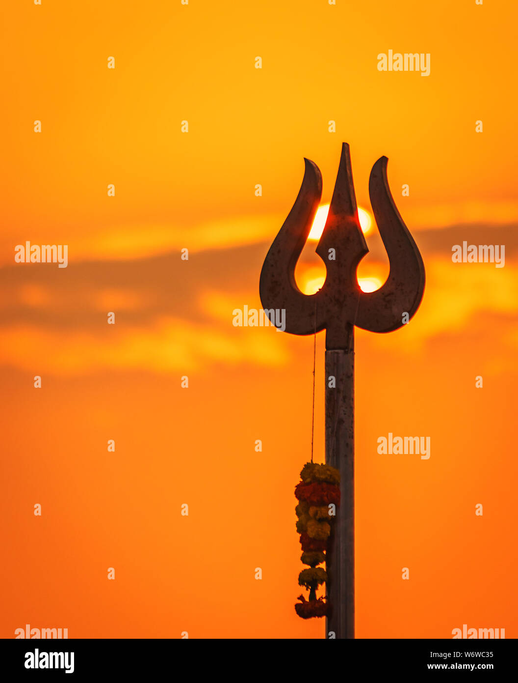 Greeting card background with trishula for Maha Shivratri, a Hindu ...