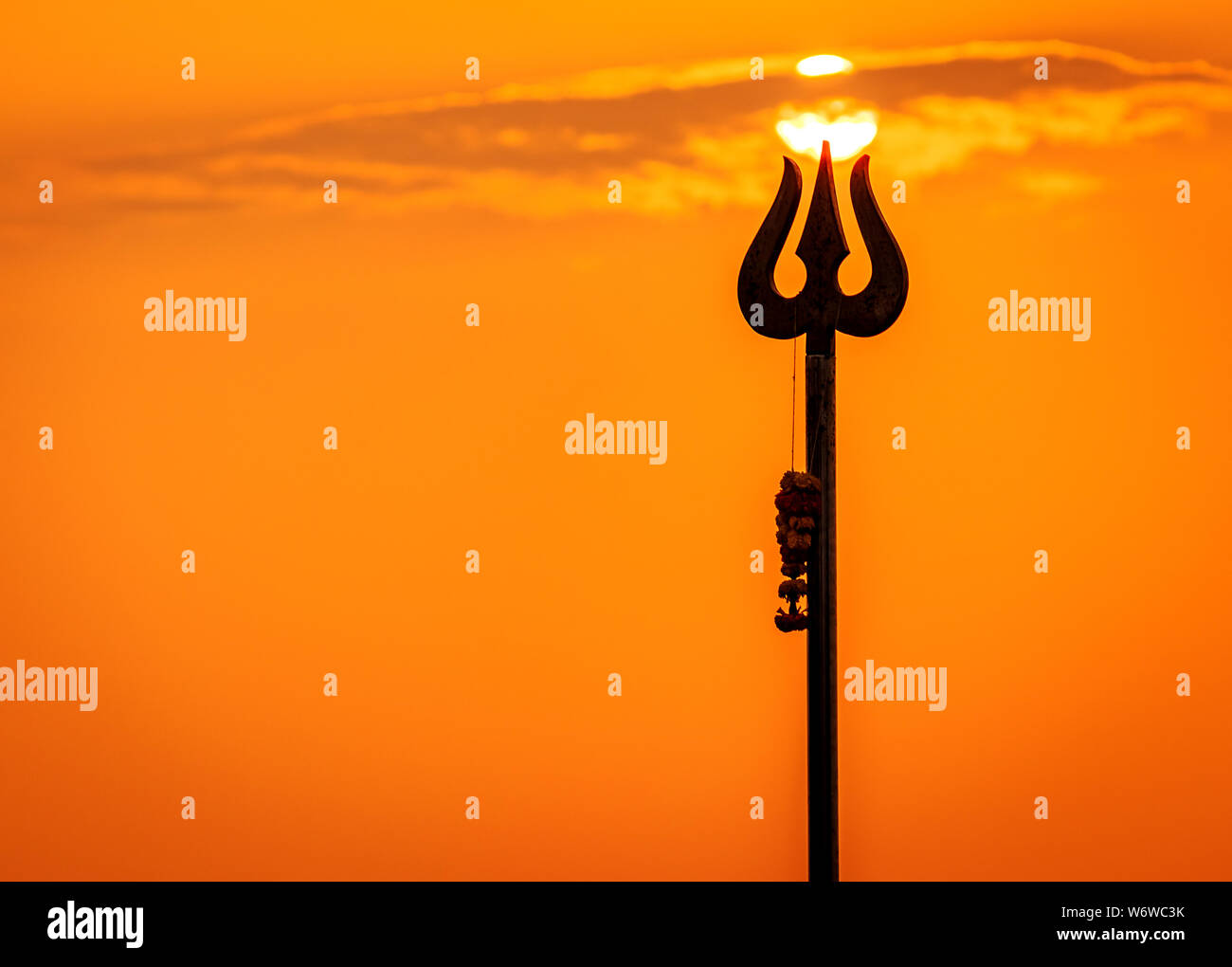 Greeting card background with trishula for Maha Shivratri, a Hindu ...