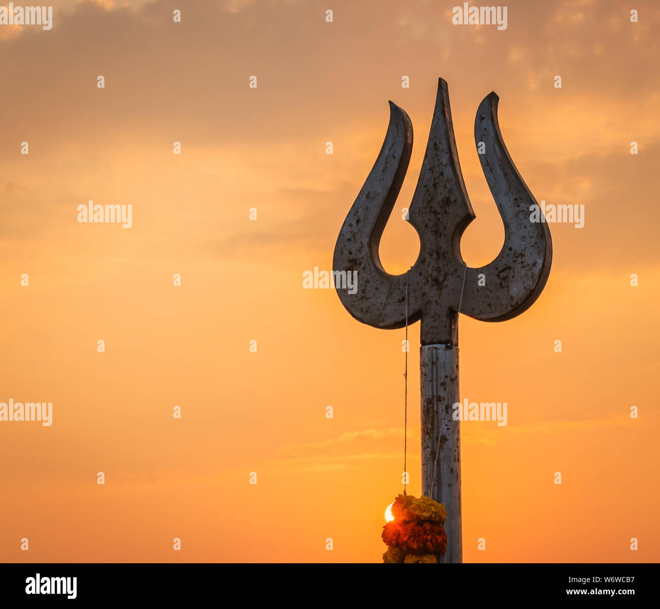 Greeting card background with trishula for Maha Shivratri, a Hindu ...