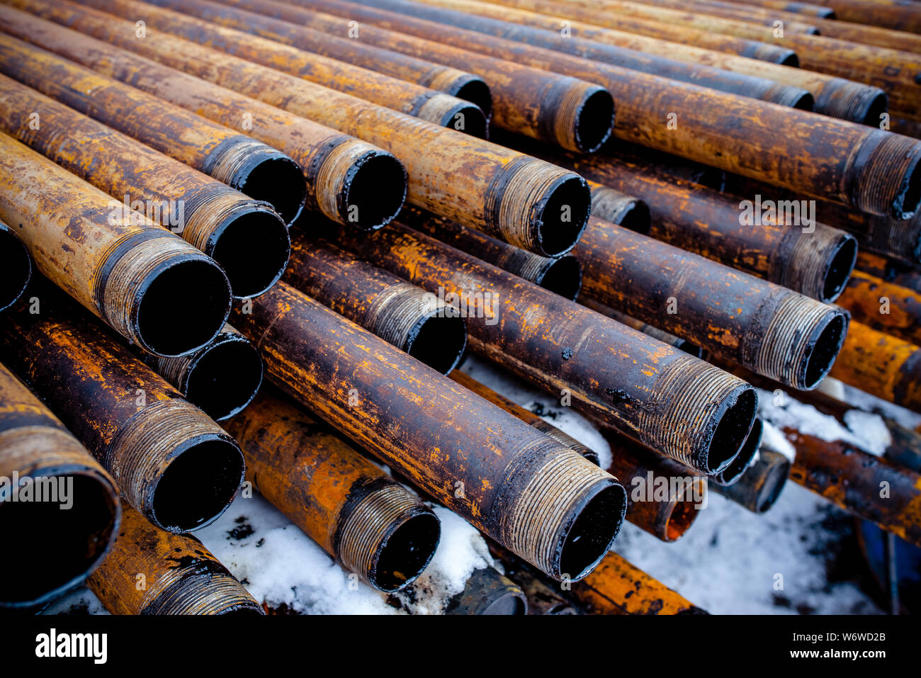 Steel pipe casings hi-res stock photography and images - Alamy