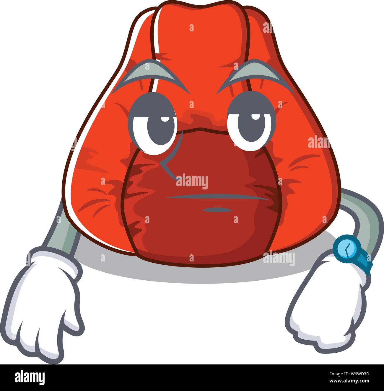 Waiting bean bag chair isolated with mascot Stock Vector Image & Art ...