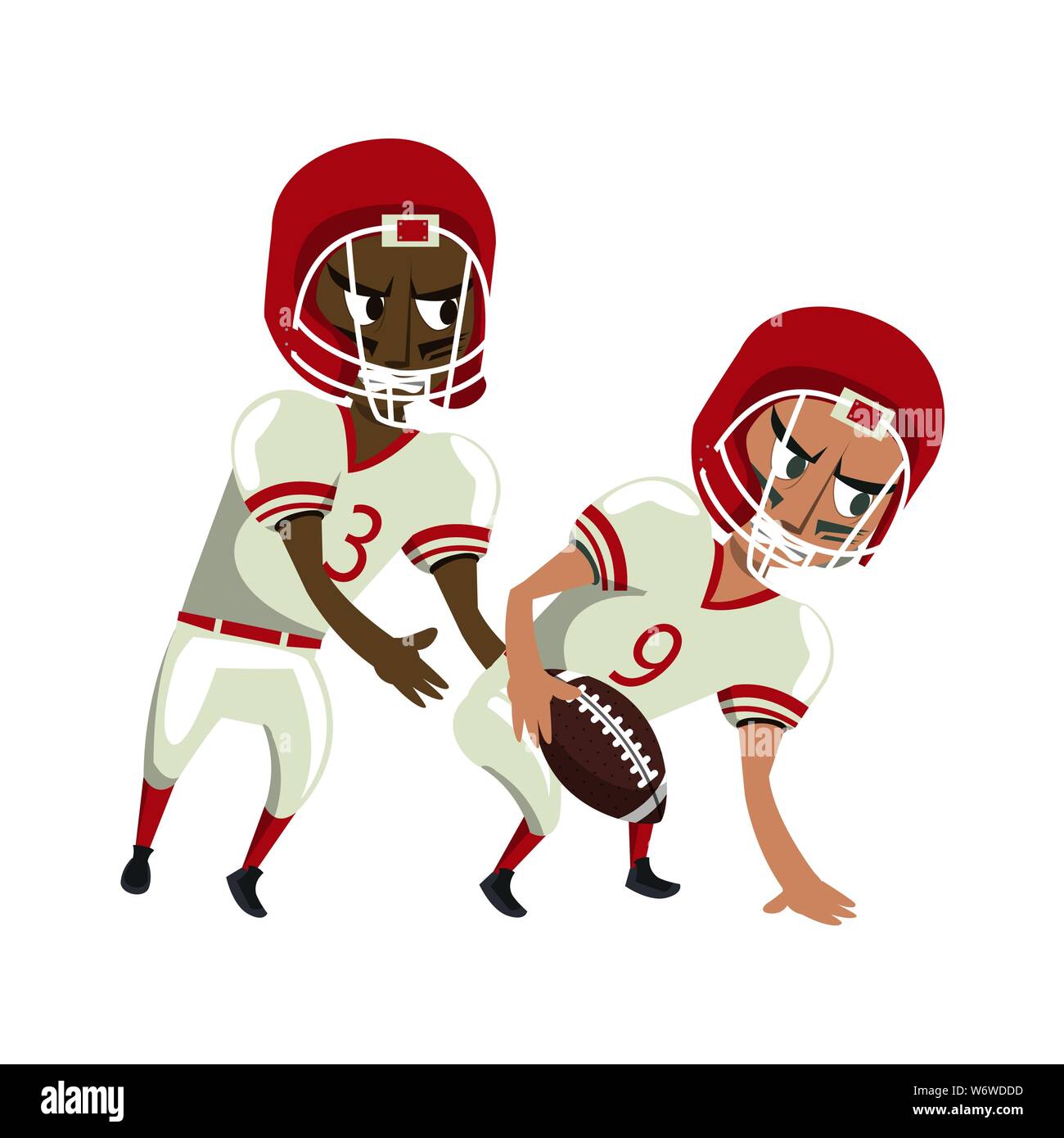 american football sport game cartoon Stock Vector Image & Art - Alamy
