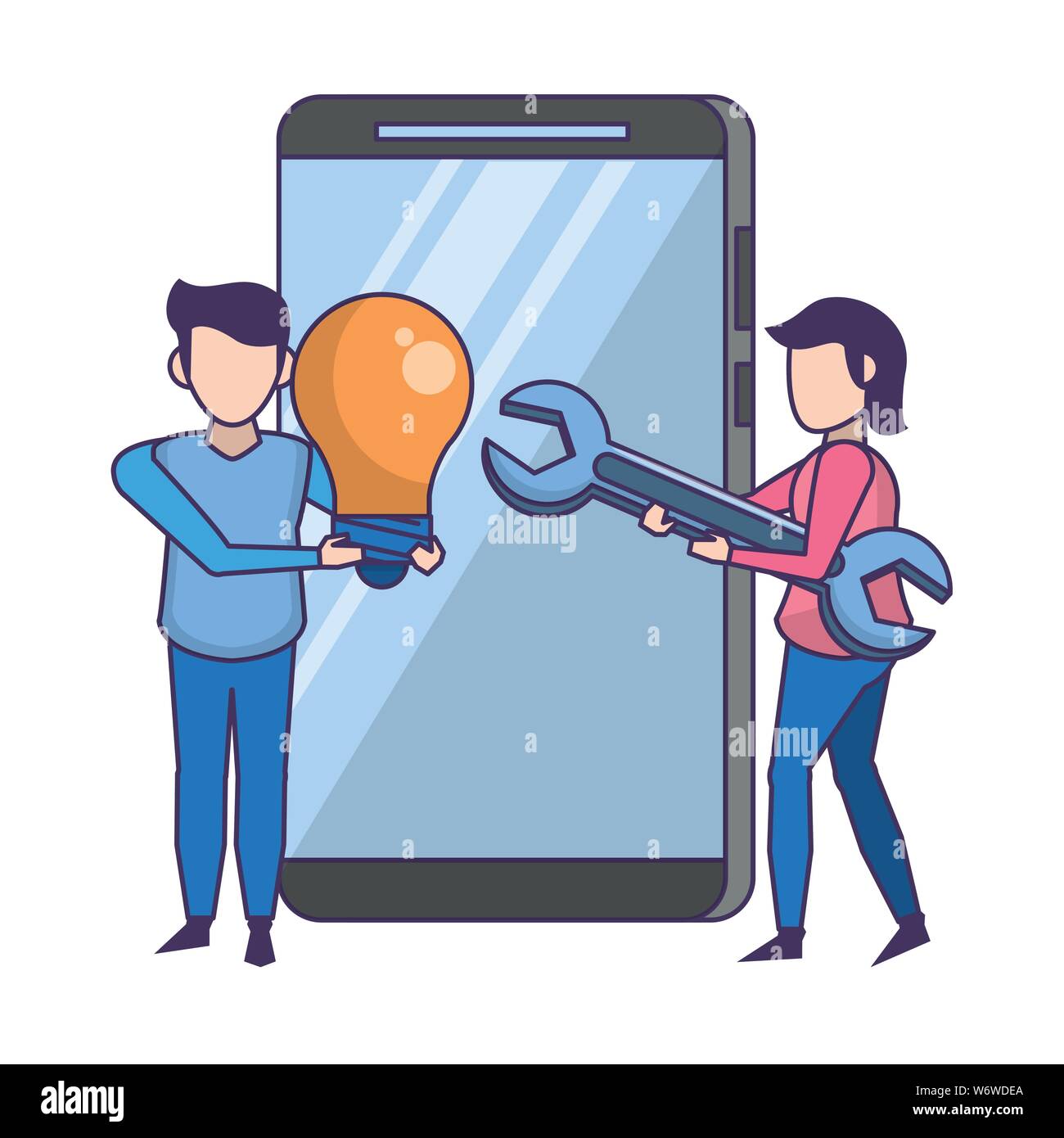 technology web digital hardware cartoon Stock Vector Image & Art - Alamy