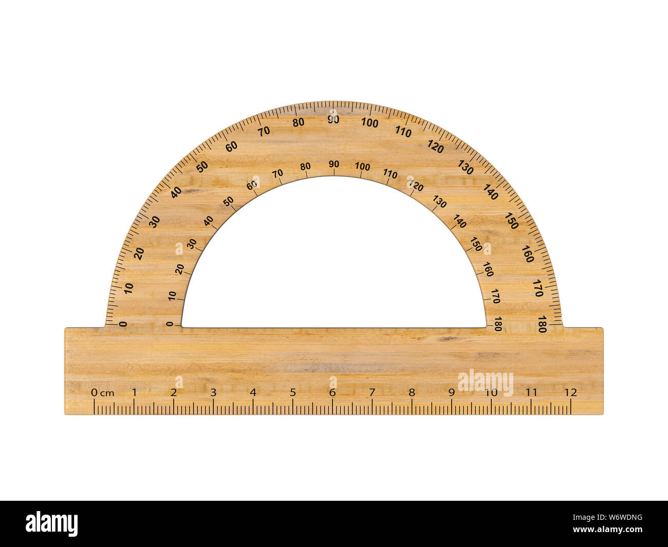 Protractor on a white background. 3d illustration Stock Photo - Alamy