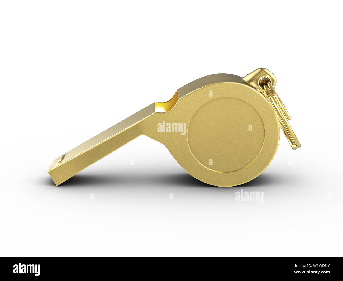 Referee whistle on a white background. 3d illustration Stock Photo - Alamy