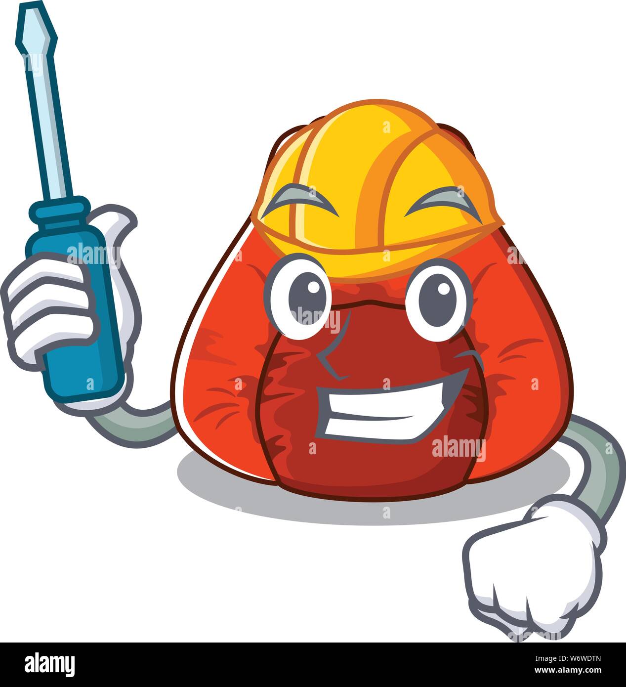 Automotive bean bag chair isolated with mascot Stock Vector Image & Art ...