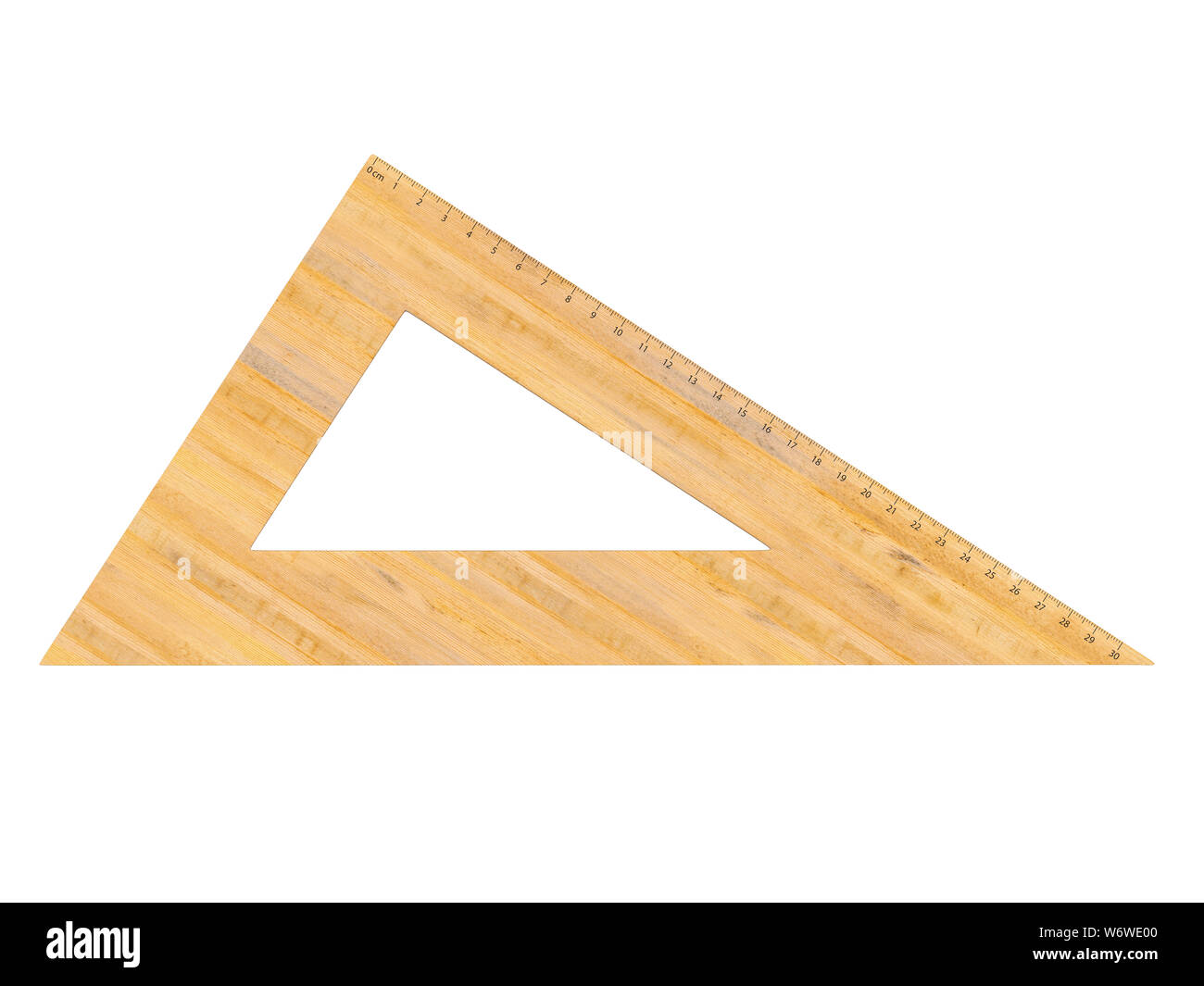 Triangle ruler on a white background. 3d illustration Stock Photo - Alamy