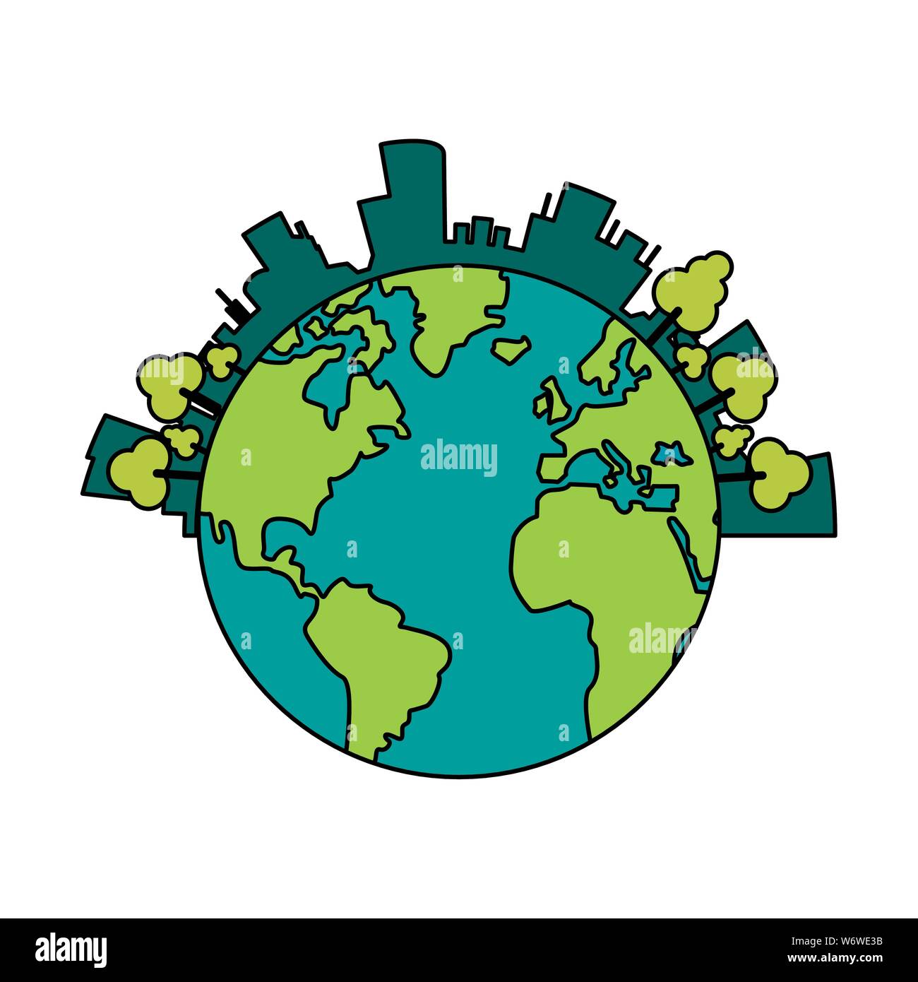 world saving ecology green cartoon Stock Vector Image & Art - Alamy