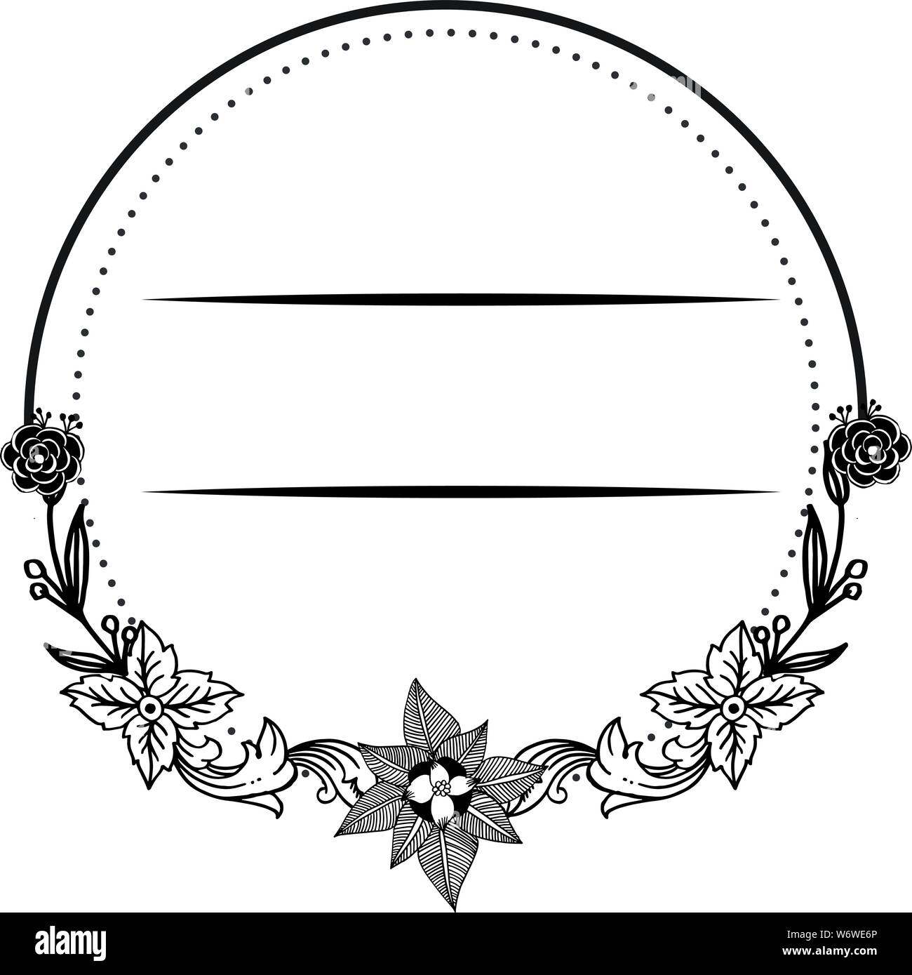 Shape of text card, texture beautiful wreath frame. Vector illustration ...