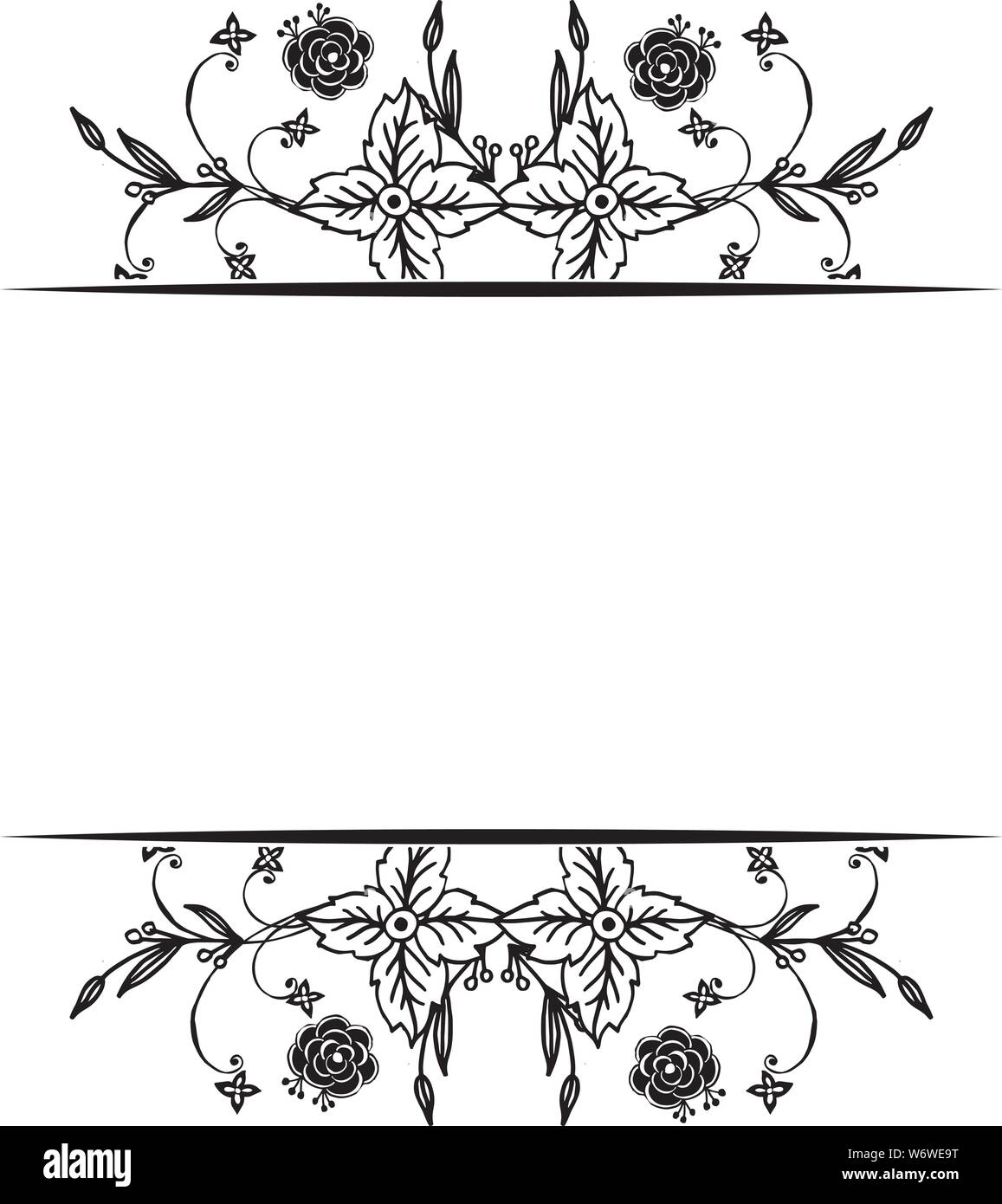 Wallpaper design of card, texture seamless pattern of flower frame ...