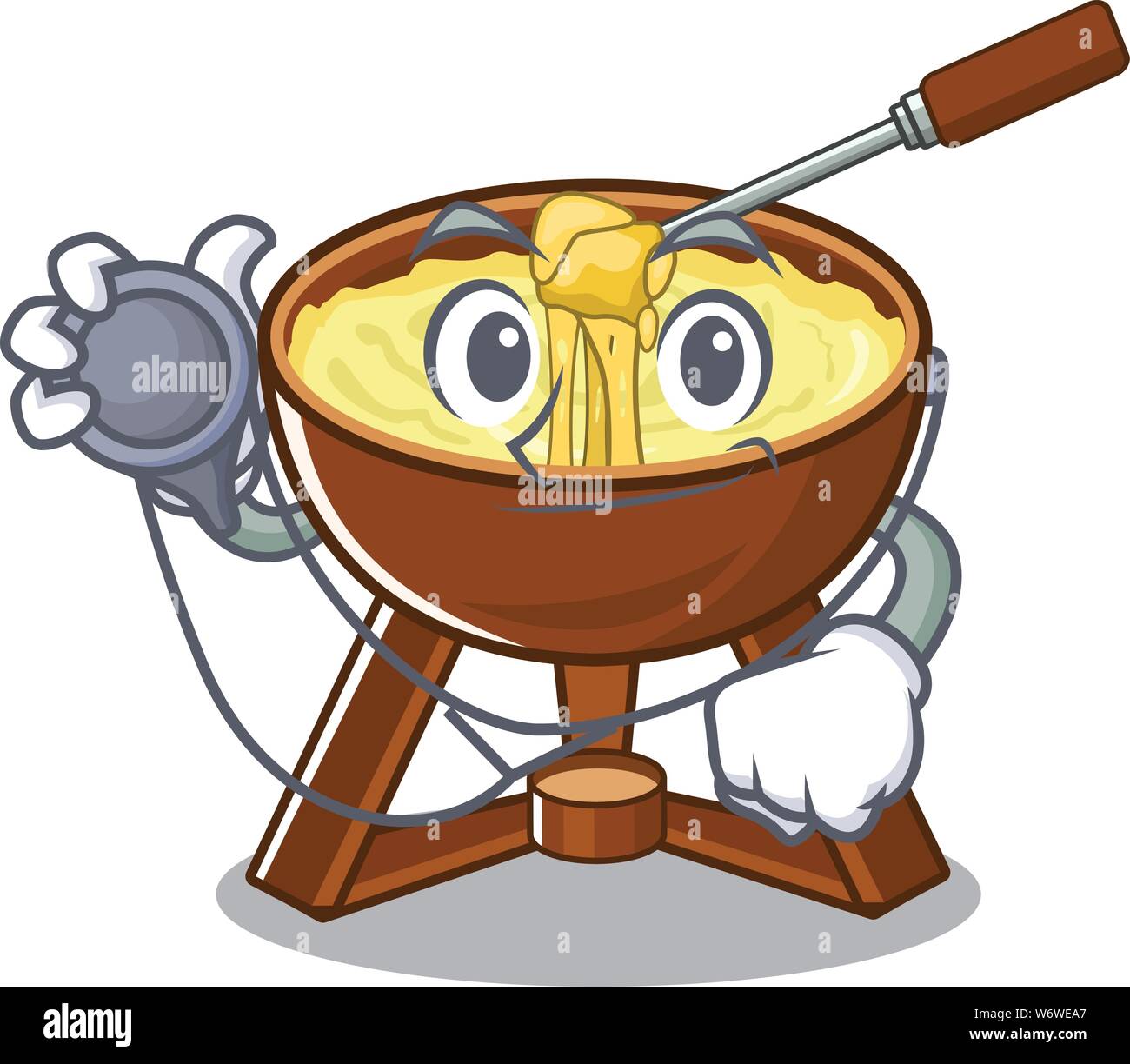 Doctor cheese fondue isolated in the character Stock Vector Image & Art ...