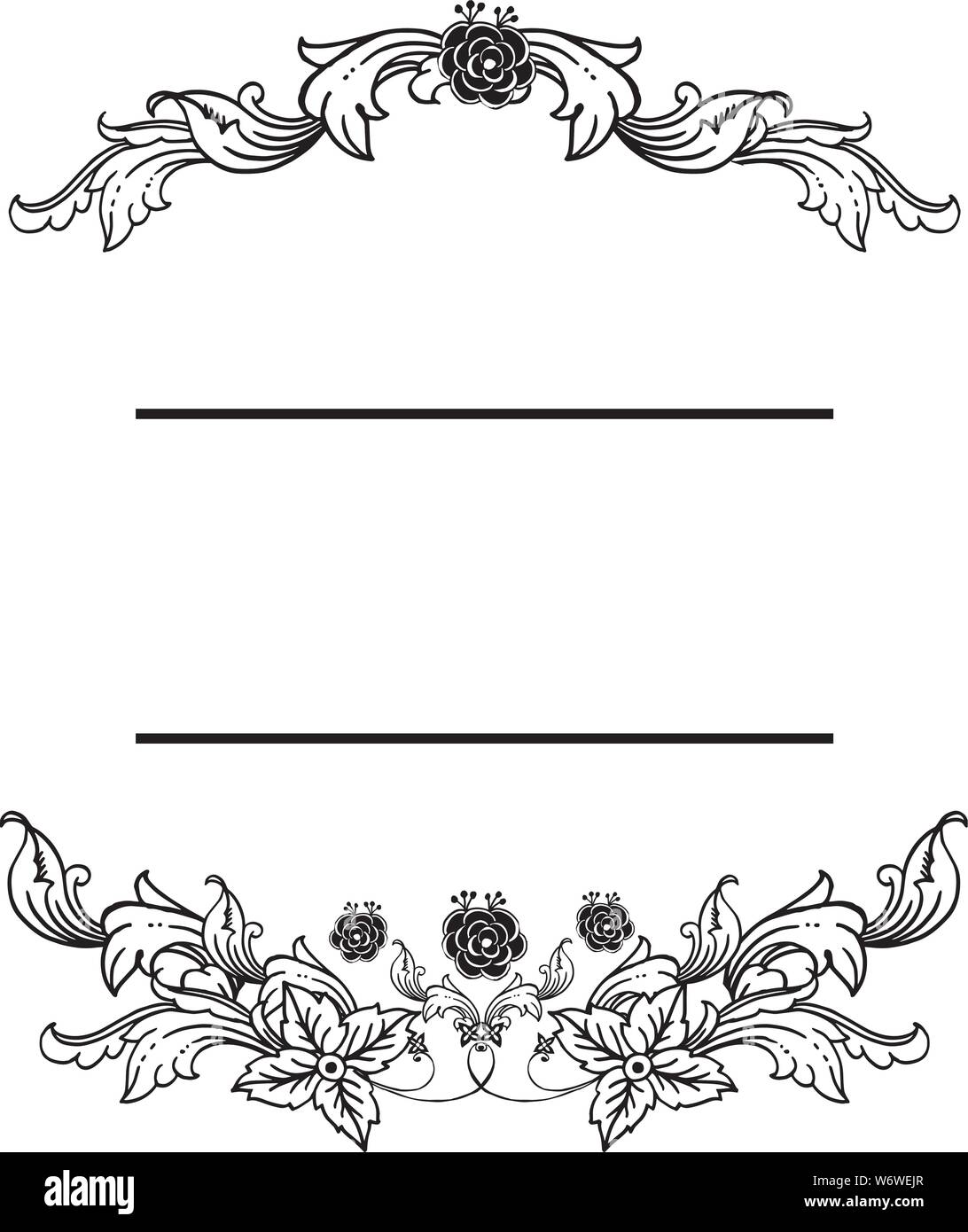 Shape of text card, texture beautiful wreath frame. Vector illustration ...