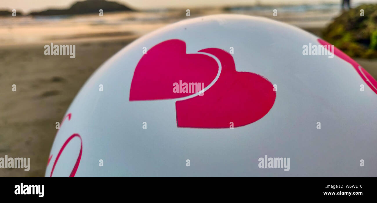 Balloon with love and hearts symbol in Goa India. Valentine Background ...