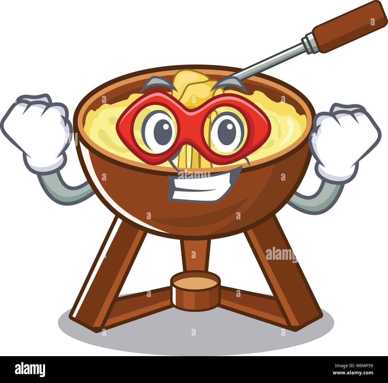 Super hero cheese fondue with in mascot shape Stock Vector Image & Art ...