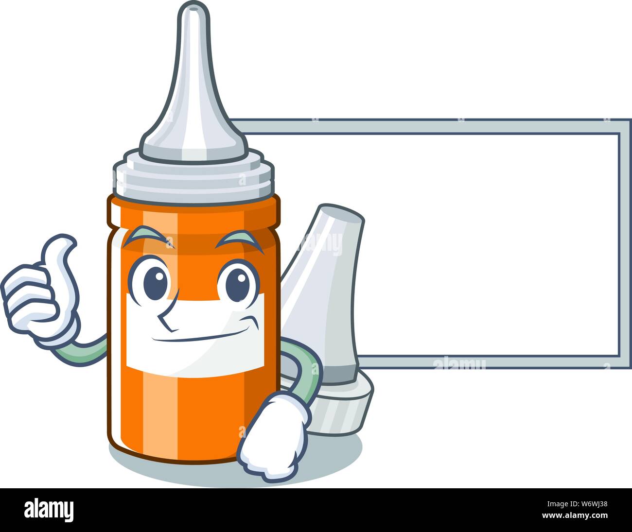 Thumbs up with board ear drops isolated in the cartoon Stock Vector ...