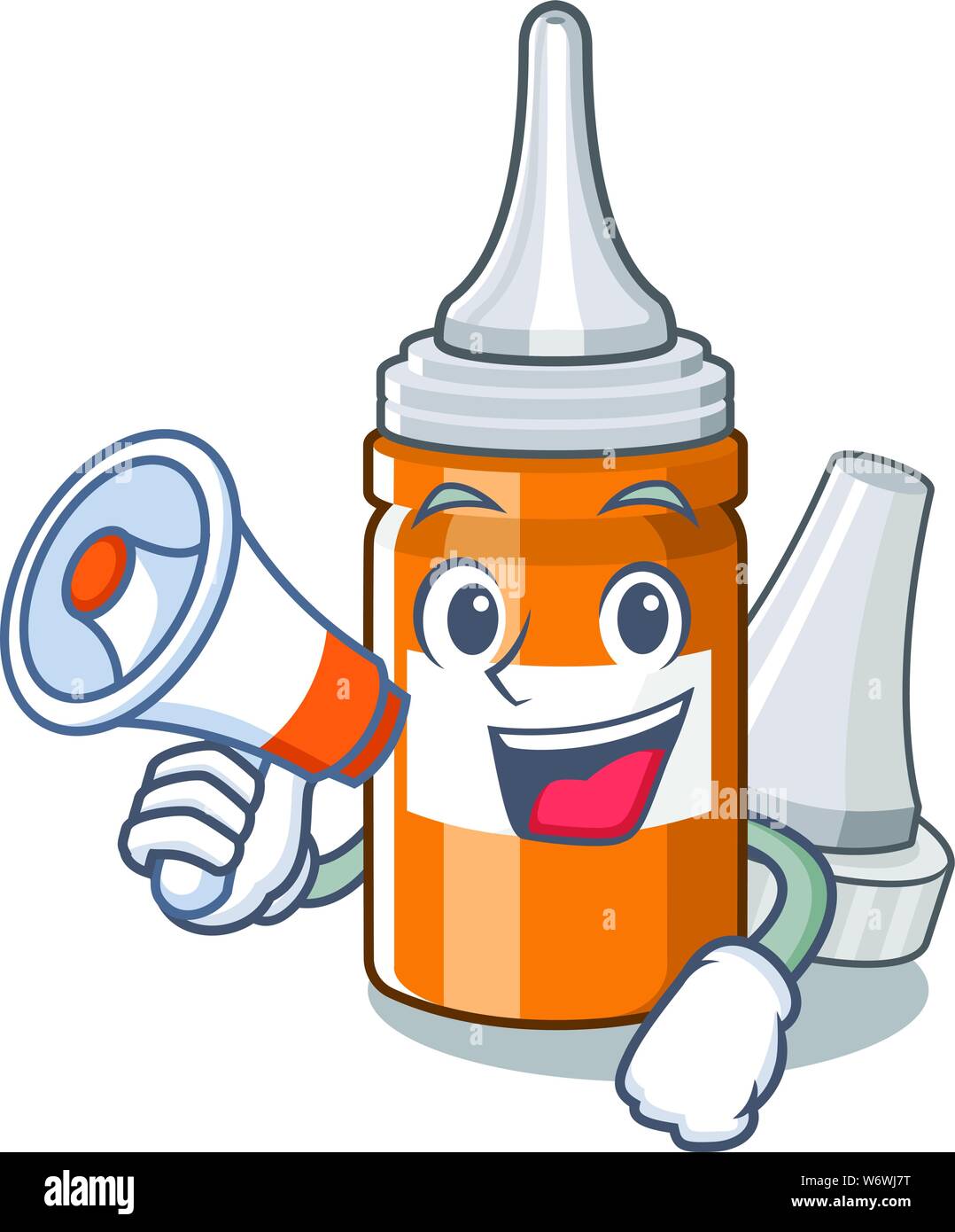 With megaphone ear drops isolated in the cartoon Stock Vector Image ...