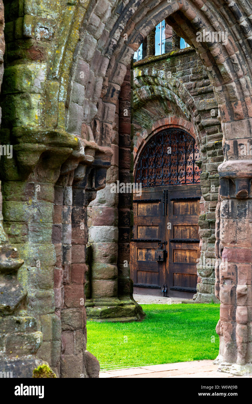 The ruins of Arbroath Abbey, Arbroath, Angus, Scotland, United Kingdom ...