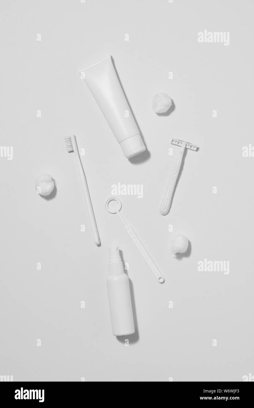 collection accessory of personal hygiene Stock Photo - Alamy