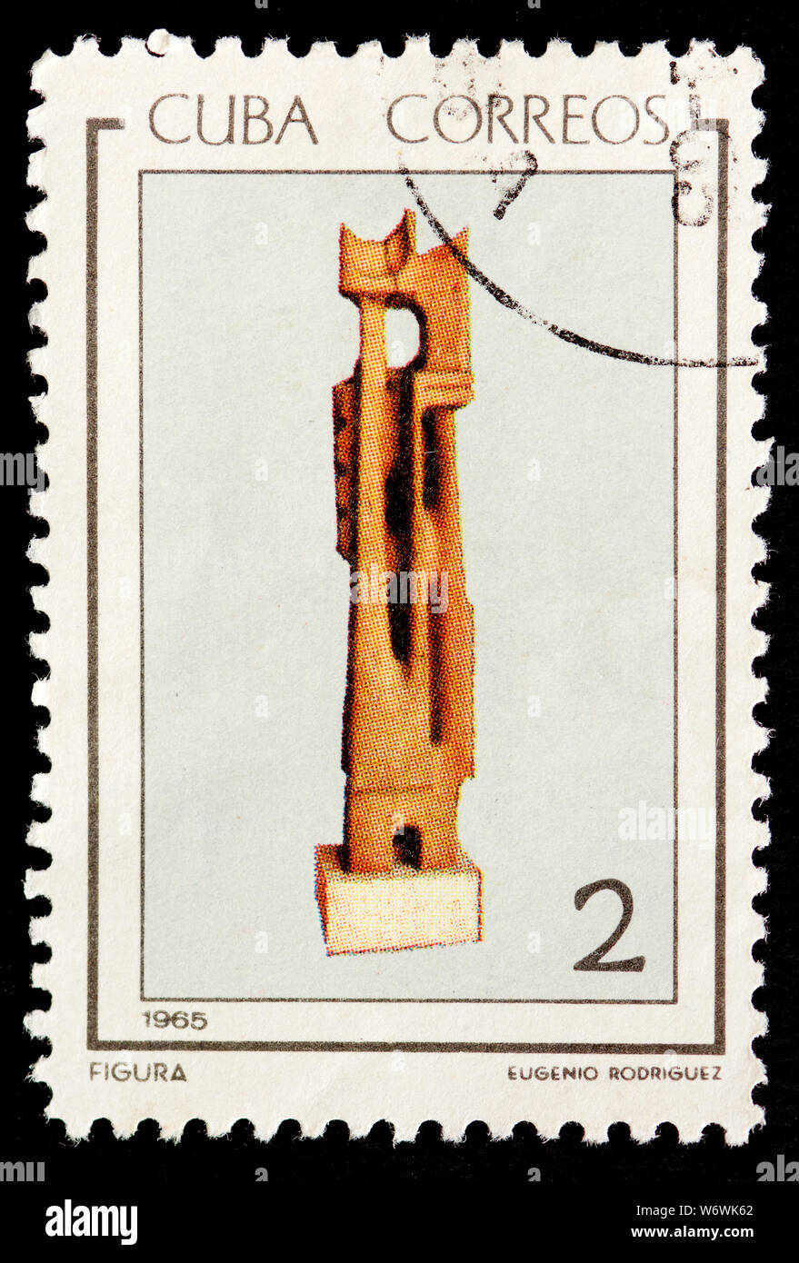 Cuba Postage Stamp - Sculpture Stock Photo - Alamy