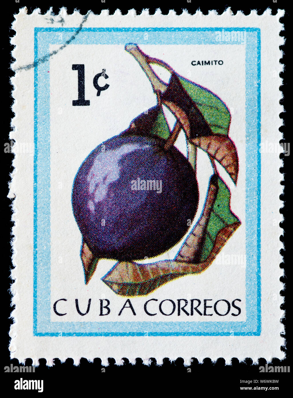Cuba Postage Stamp - Star apple Stock Photo - Alamy
