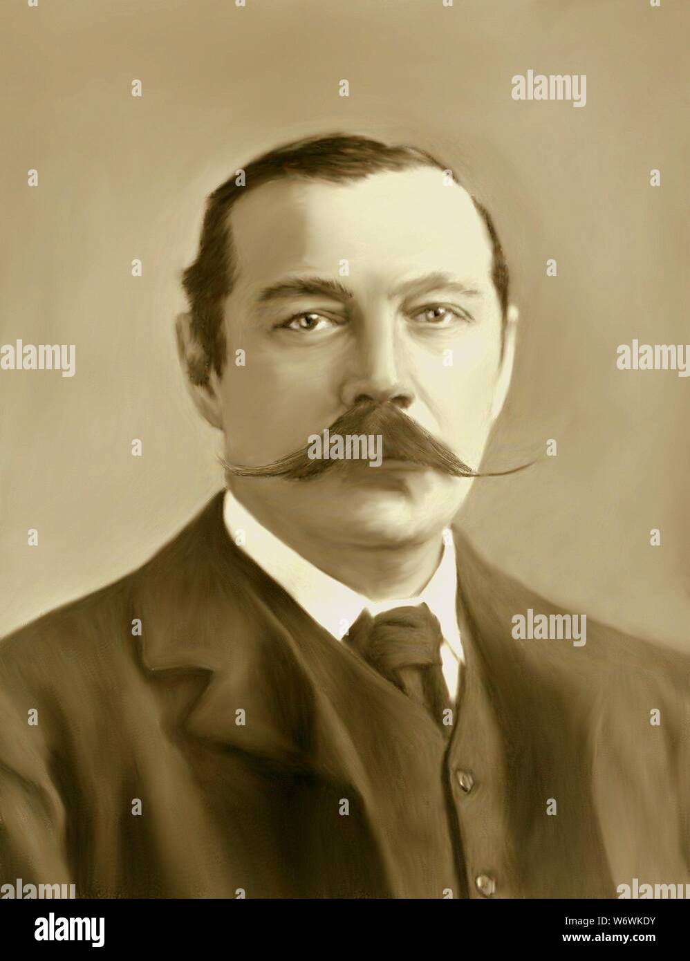 Modern conceptual artistic painting by British writer and physician ...