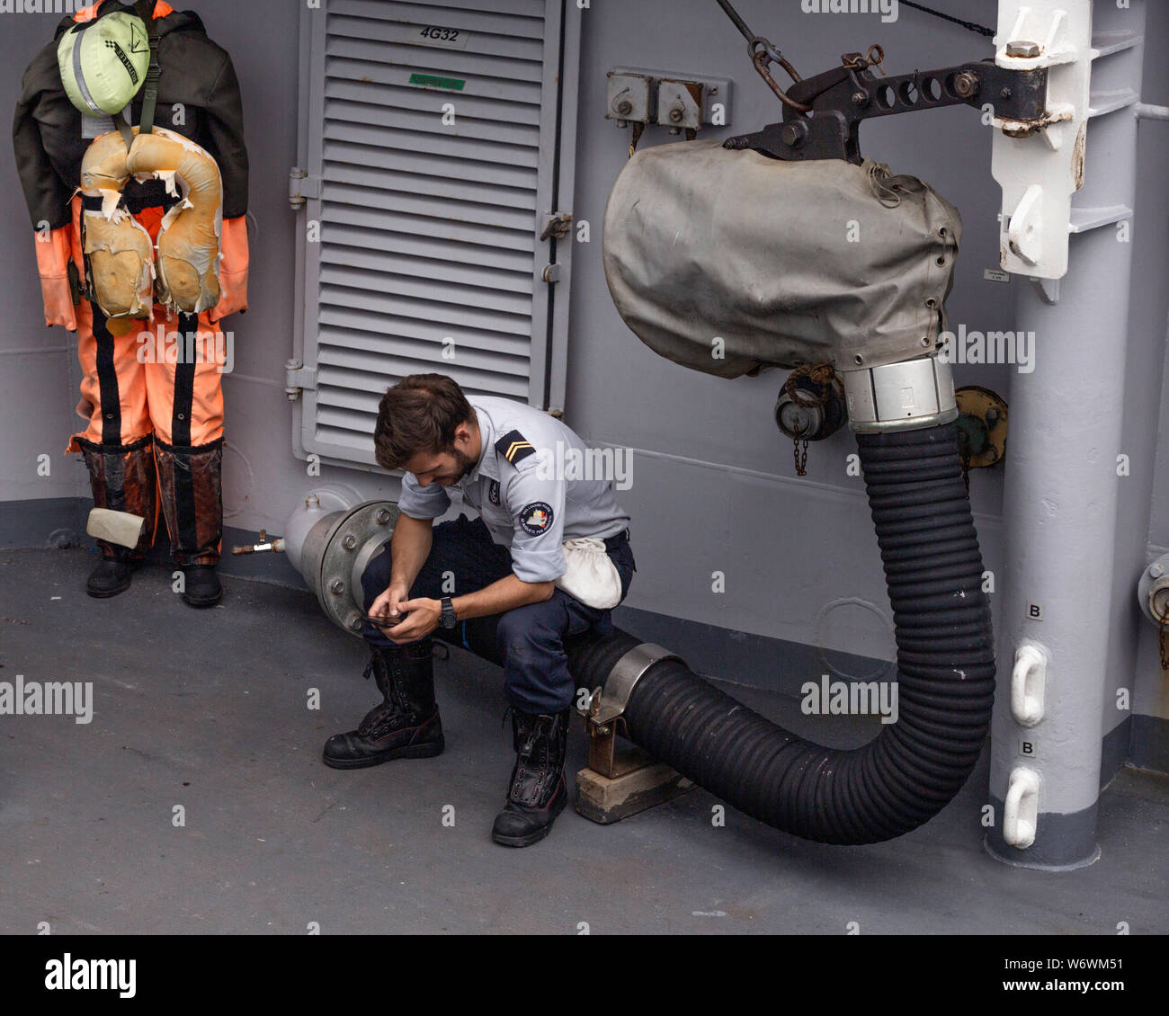 War ship man Stock Photo - Alamy