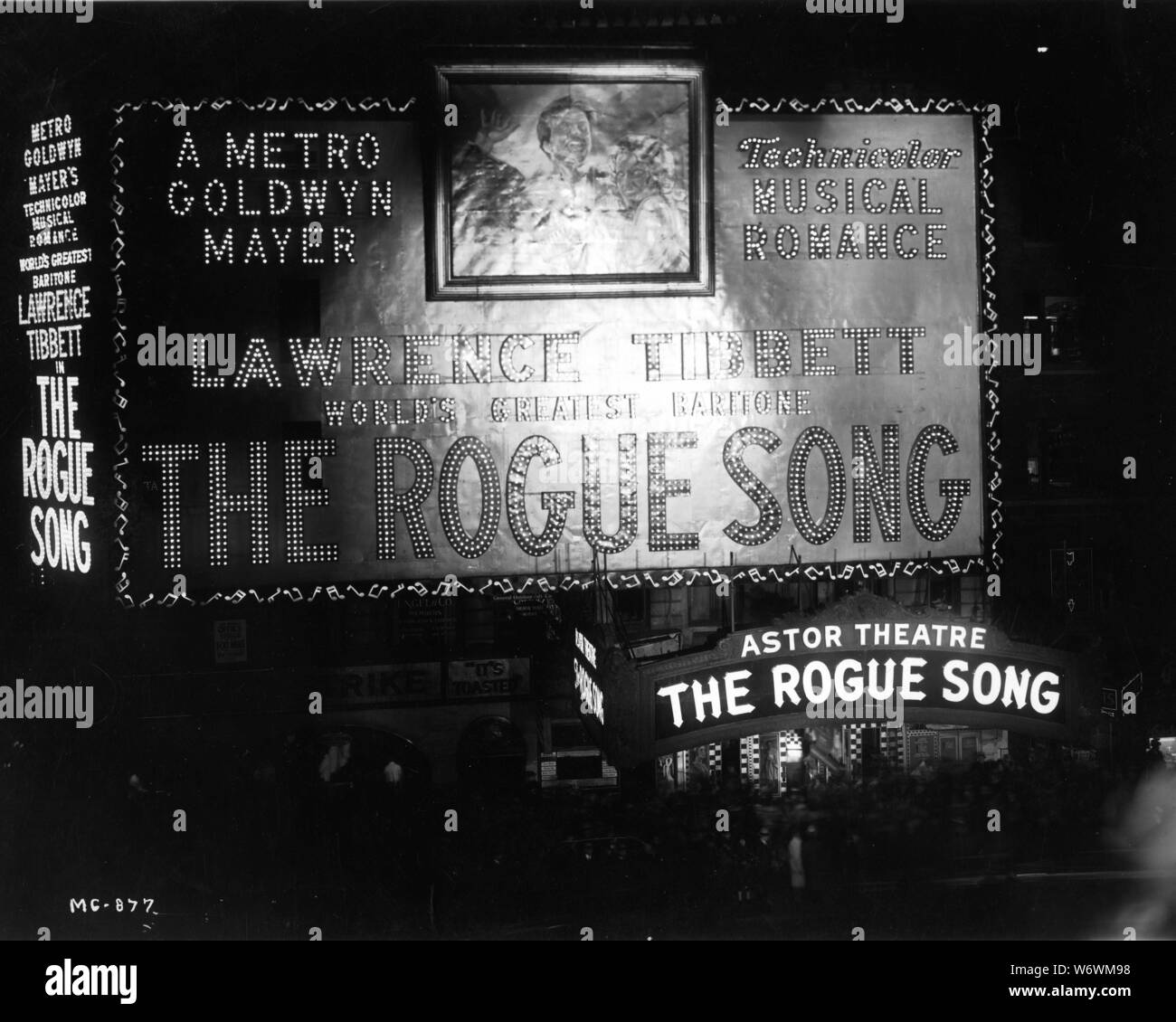ASTOR Theatre NEW YORK cinema front LAWRENCE TIBBETT STAN LAUREL and ...