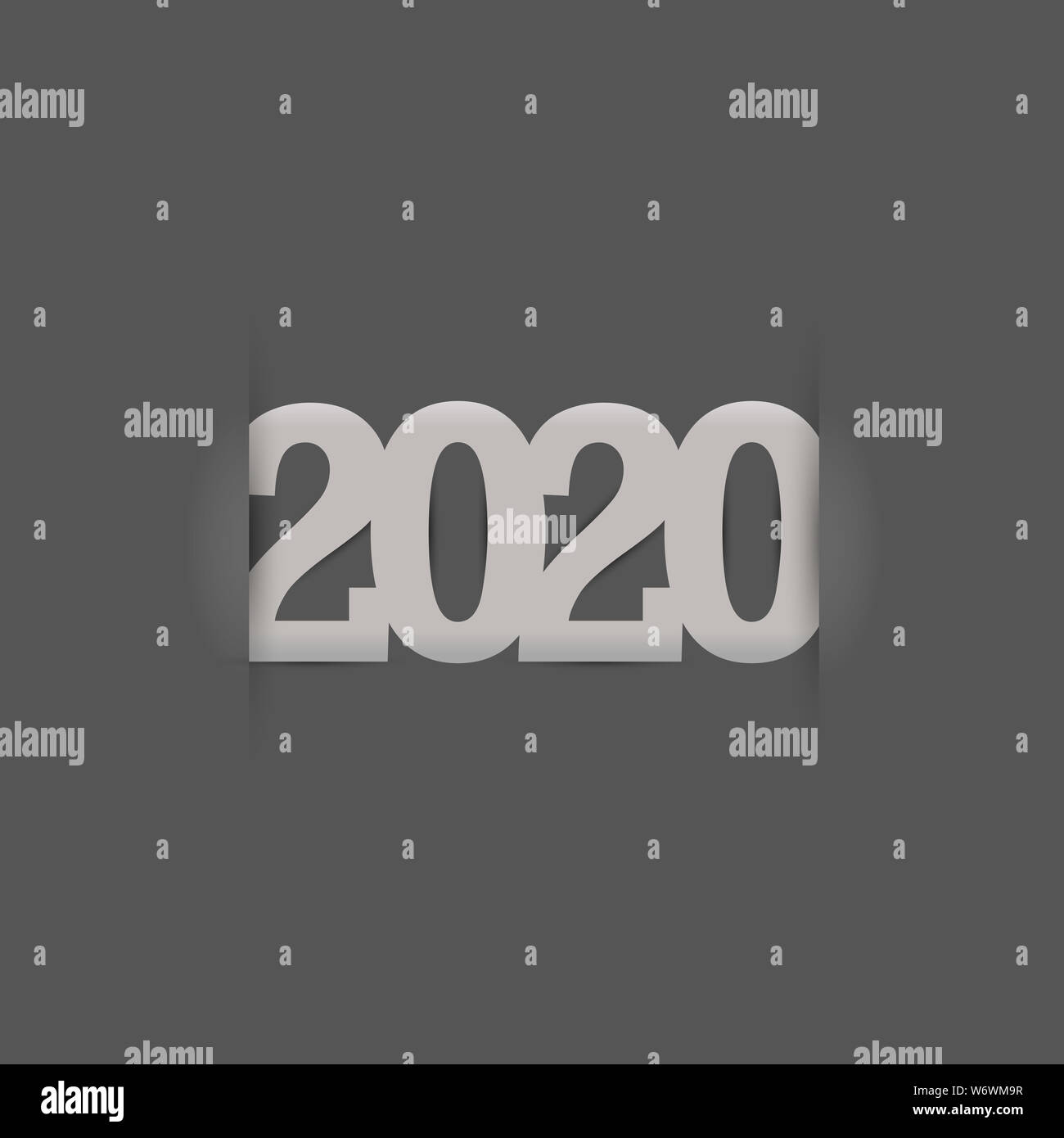 2020 Numbers. Paper Photo Album Frame Corners. Merry Christmas and ...