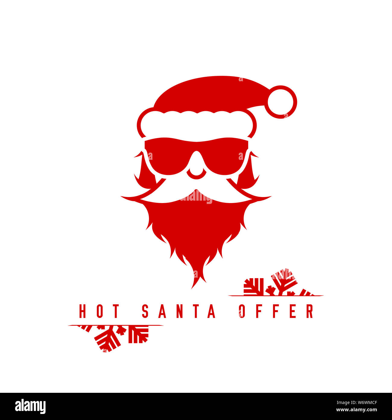 Santa Claus in Sunglasses. Hot Santa Offer Background, Template ...