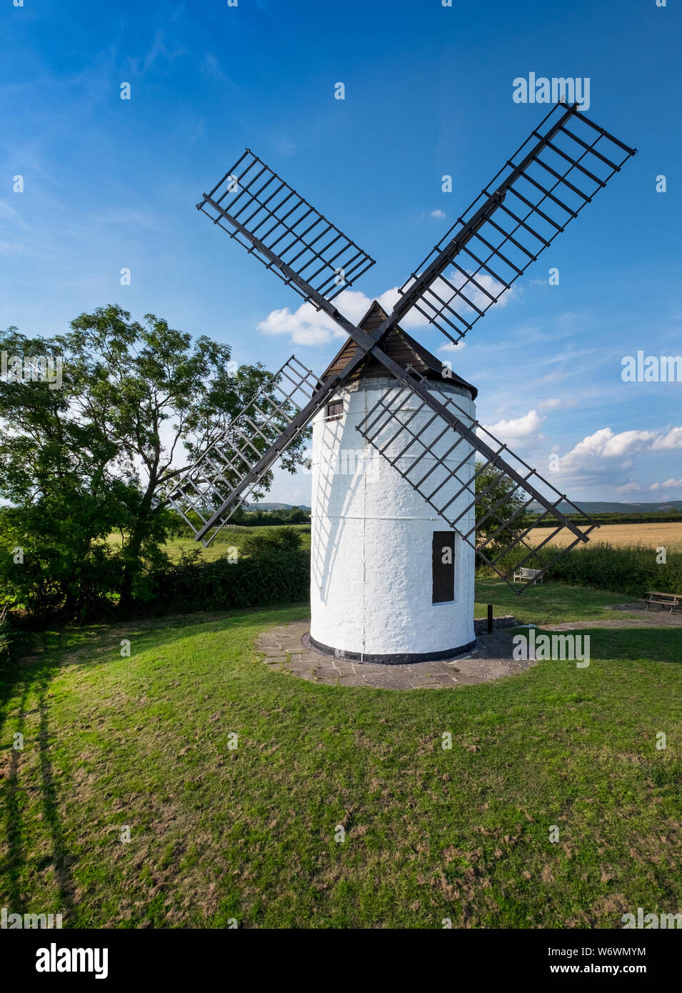 Ashton Windmill at Chapel Allerton, Wedmore, Somerset, UK Stock Photo ...