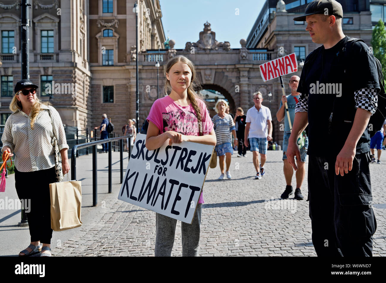STOCKHOLM, SWEDEN - AUGUST 2, 2019: Climate activist Greta Thunberg ...