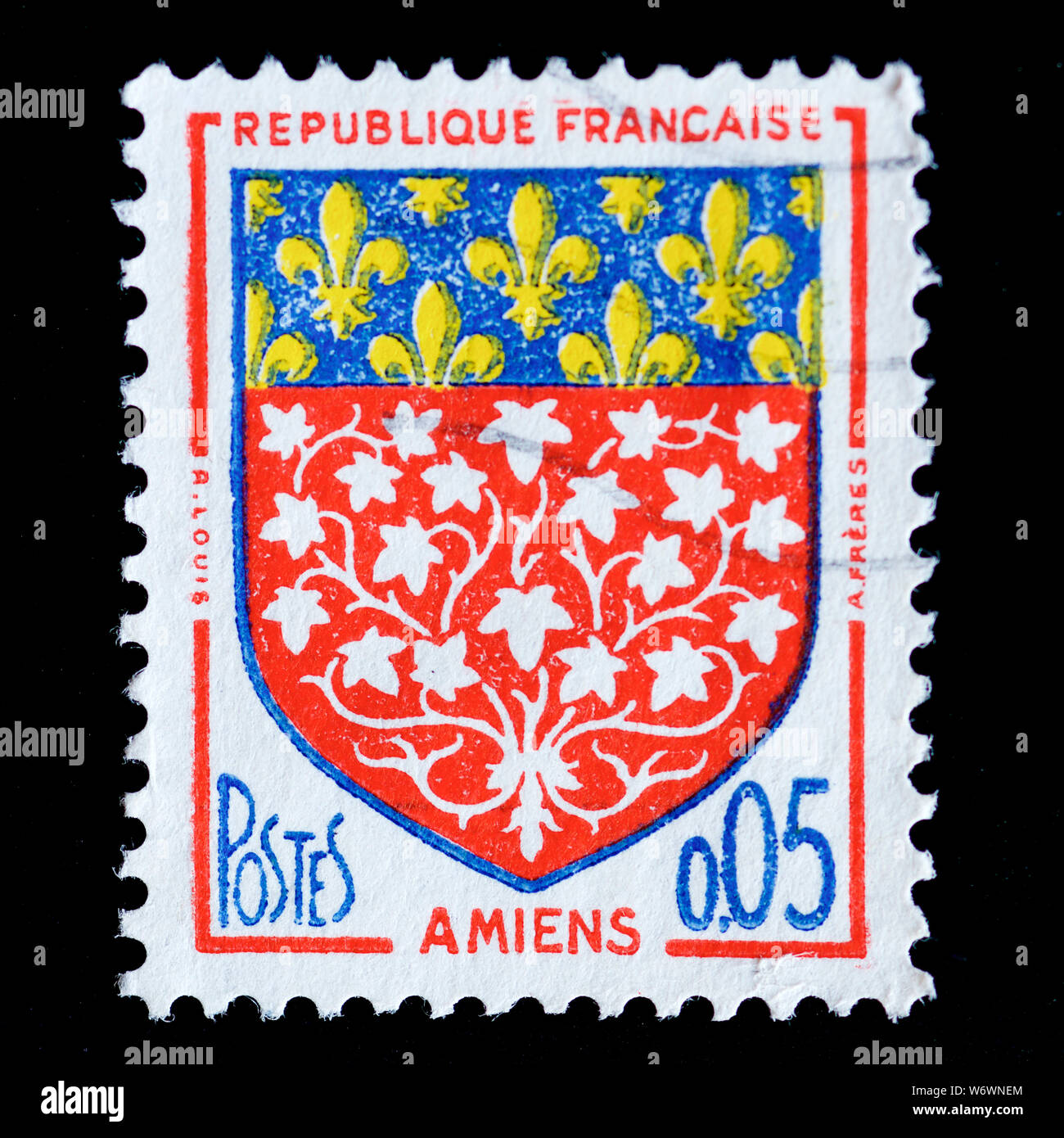 France Postage Stamp - Amiens Stock Photo - Alamy