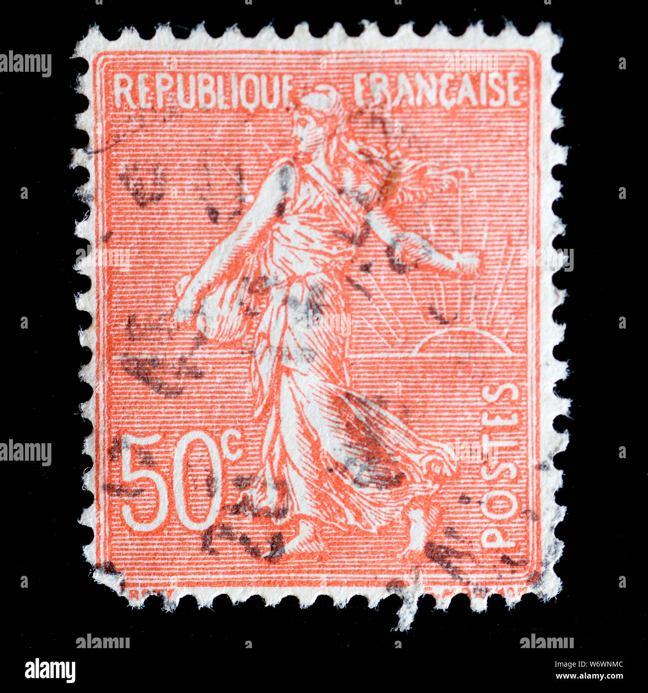 France Postage Stamp - La Semeuse [The Sower] Stock Photo - Alamy