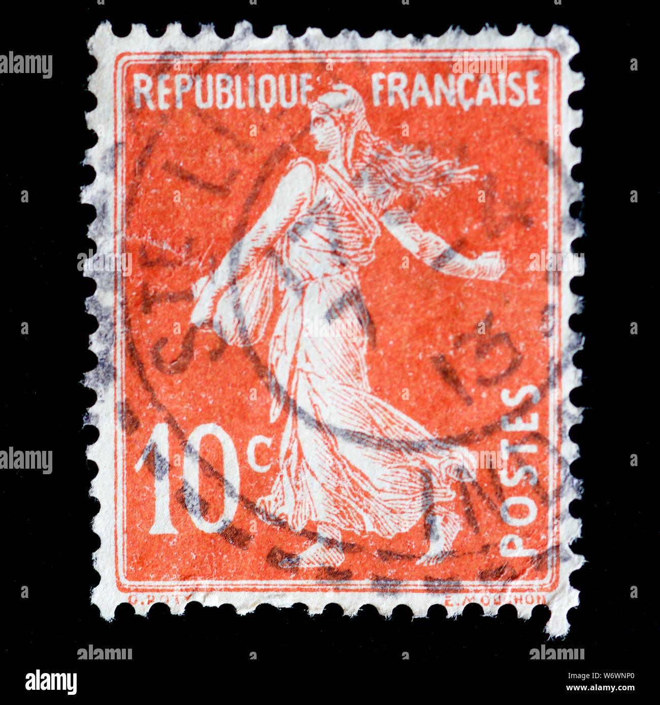 France Postage Stamp - La Semeuse [The Sower] Stock Photo - Alamy